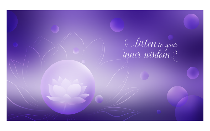 Inspirational Background 14400x8100px With Message About Inner Wisdom
