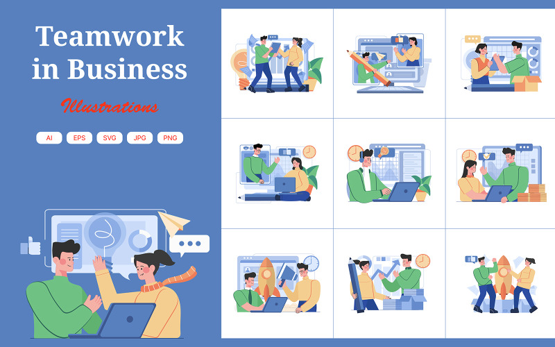 M482_Teamwork Illustrations #381338 - TemplateMonster
