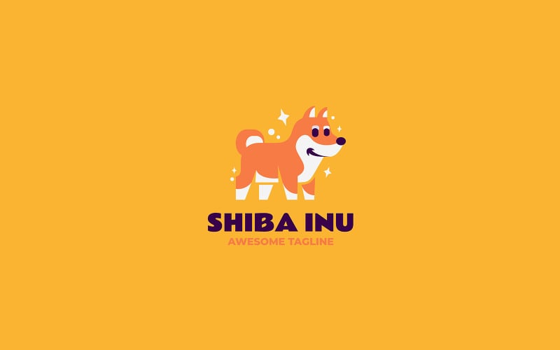 Shiba Inu Flat Modern Logo #381374 - TemplateMonster