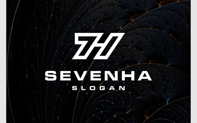 Letter 7H H7 Simple Monogram Logo #381476 - TemplateMonster