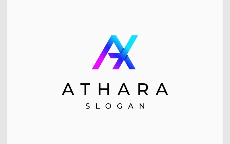 Letter AH HA Colorful Simple Logo #381507 - TemplateMonster