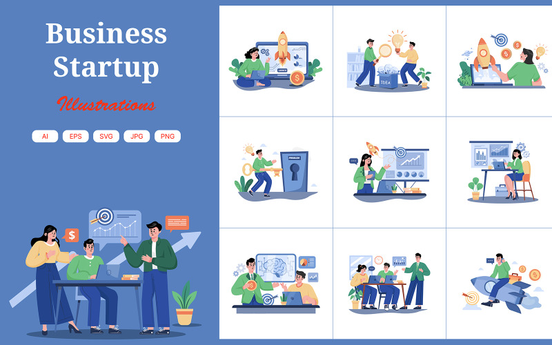 M478_ Business Startup Illustrations - TemplateMonster