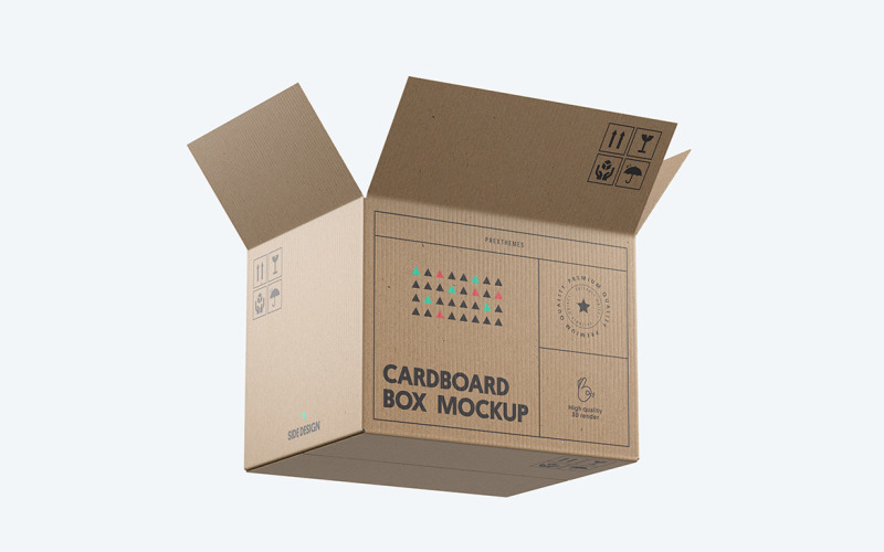 Cardboard Box PSD Mockup Vol 13 #381734 - TemplateMonster