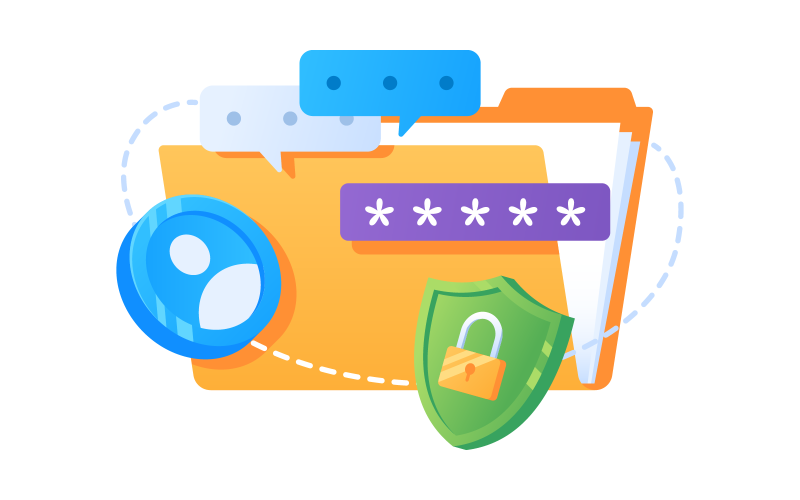 Data Protection Vector Illustration #381811 - TemplateMonster