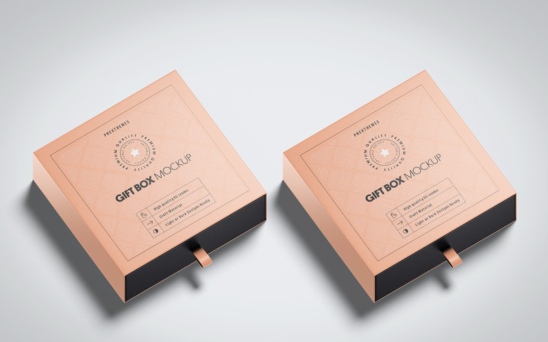 Gift Box PSD Mockup Vol 05 #381862 - TemplateMonster