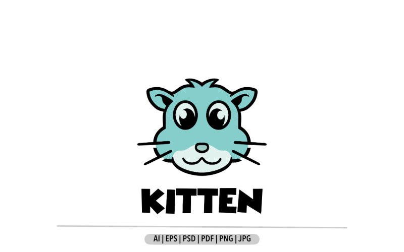 Cat kitten retro mascot logo design #381955 - TemplateMonster