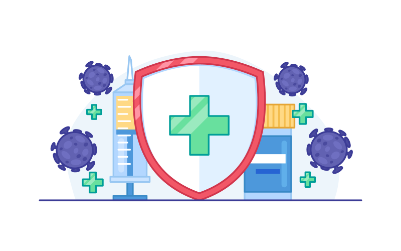 Immune System Vector Illustration #381943 - TemplateMonster