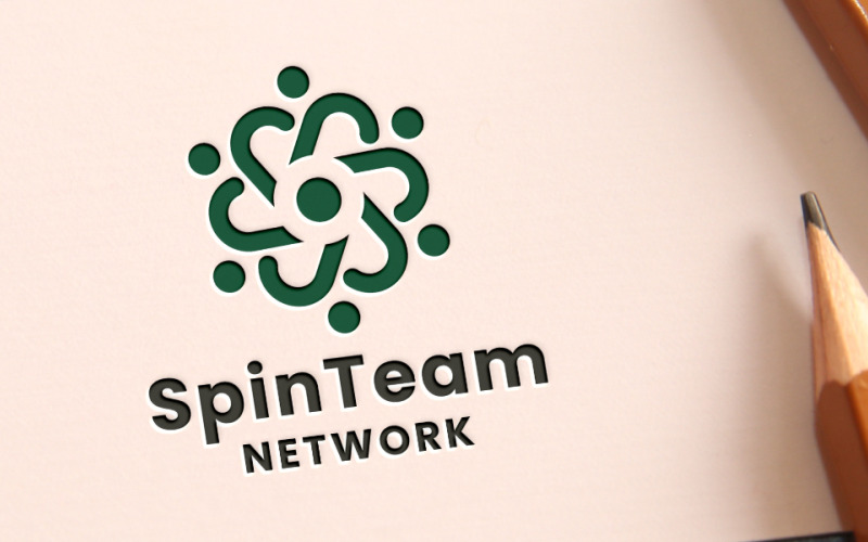 Spin Network Team Logo Temp #382095 - TemplateMonster