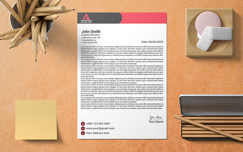 Adams Letterhead Corporate Identity Design_180