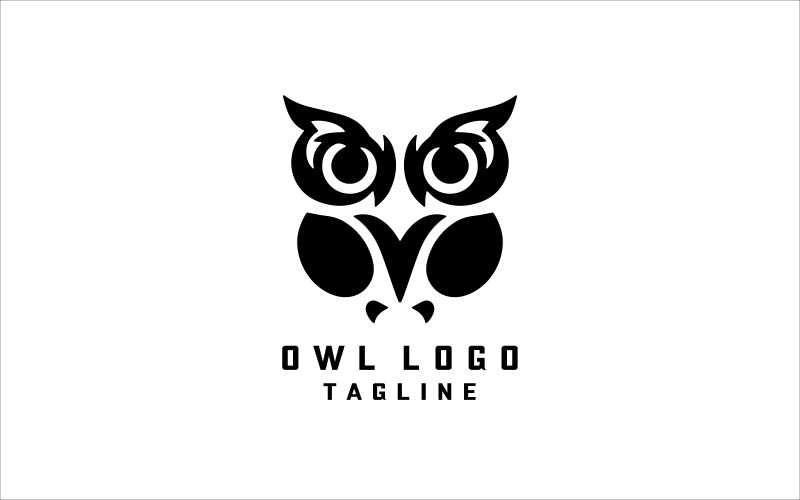 Modèle gratuit de conception de logo de hibou.