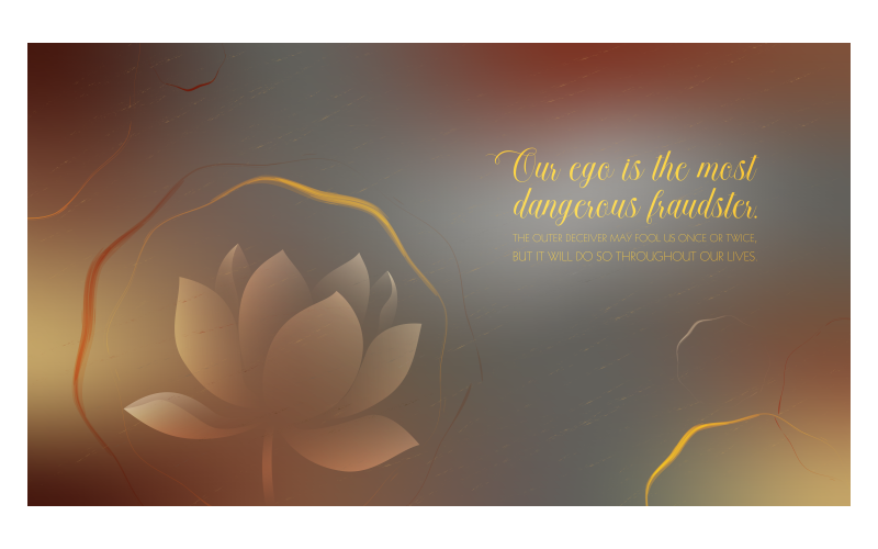 Inspirational Background 14400x8100px With Message About The Ego