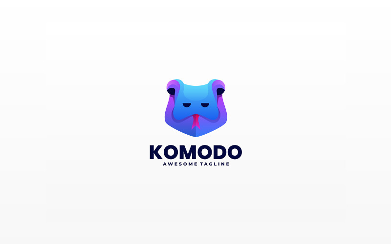 Buntes Komodo-Logo mit Farbverlauf #382462 - TemplateMonster