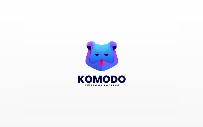 Komodo Gradient Colorful Logo #382462 - TemplateMonster
