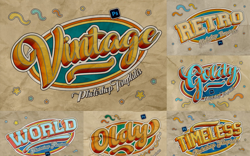 Retro Text Effects Photoshop Templates - TemplateMonster