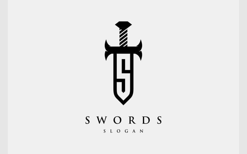 Letter S Sword Knight Warrior Logo #382560 - TemplateMonster