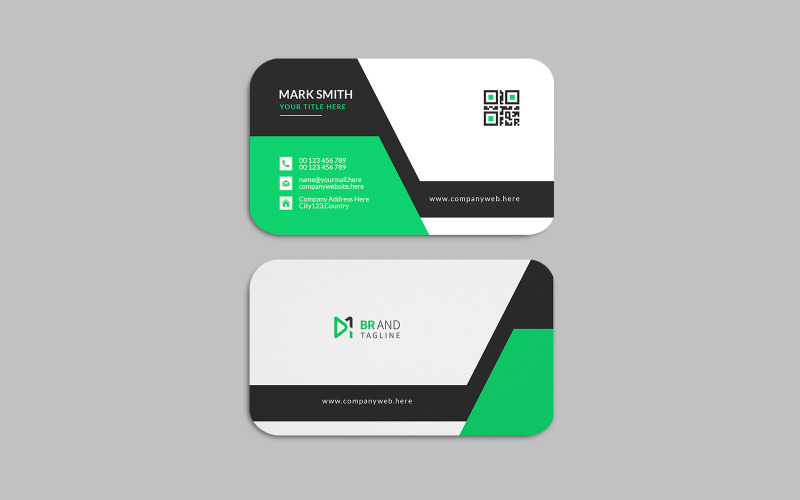 Clean and minimal name card design #382662 - TemplateMonster