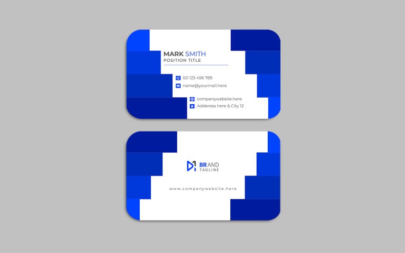 Simple and clean modern visiting card - TemplateMonster