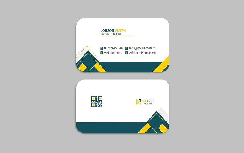 Simple and clean name card template design - corporate identity