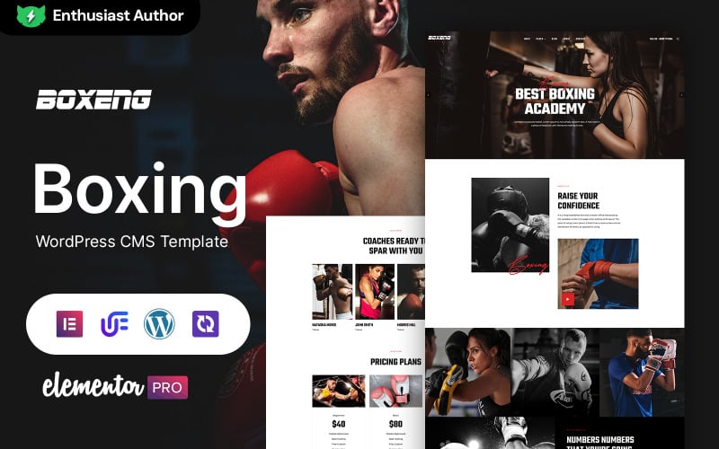 Boxeng - Boxing WordPress Elementor Theme - TemplateMonster