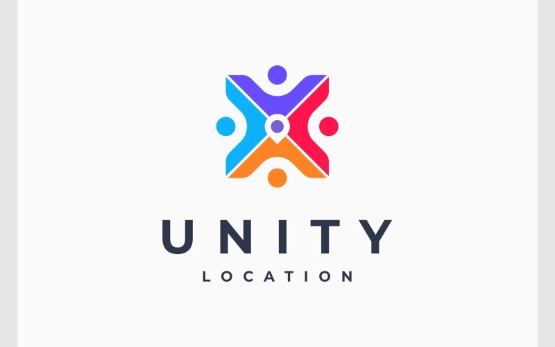 Logotipo do local da unidade da comunidade - TemplateMonster