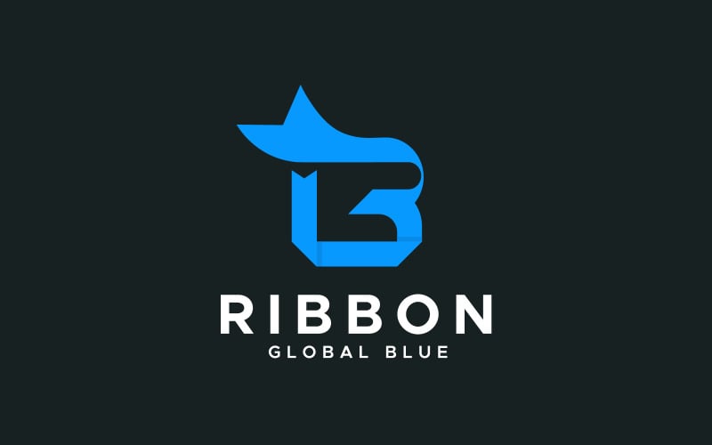 R B G letter ribbon logo design template - TemplateMonster