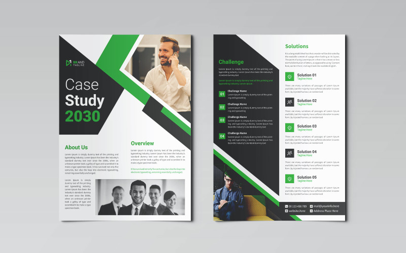 Corporate Case Study Layout Design #383468 - TemplateMonster