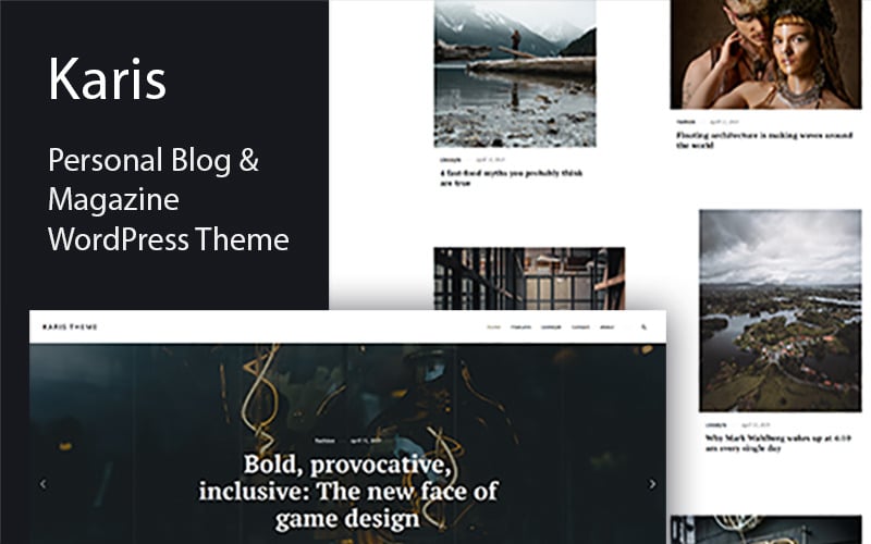 Karis - Tema WordPress de blog pessoal e revista