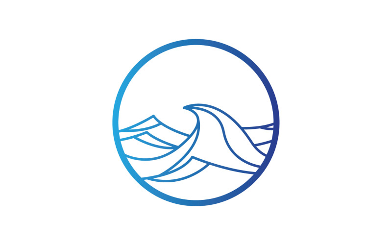 Wave circle logo vector version 10 #383413 - TemplateMonster