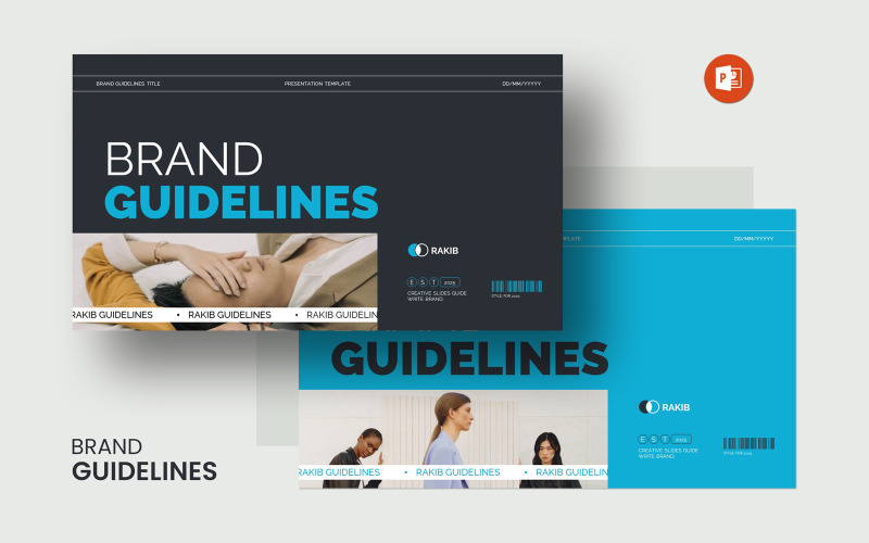 Branding Guidelines PowerPoint Template - TemplateMonster