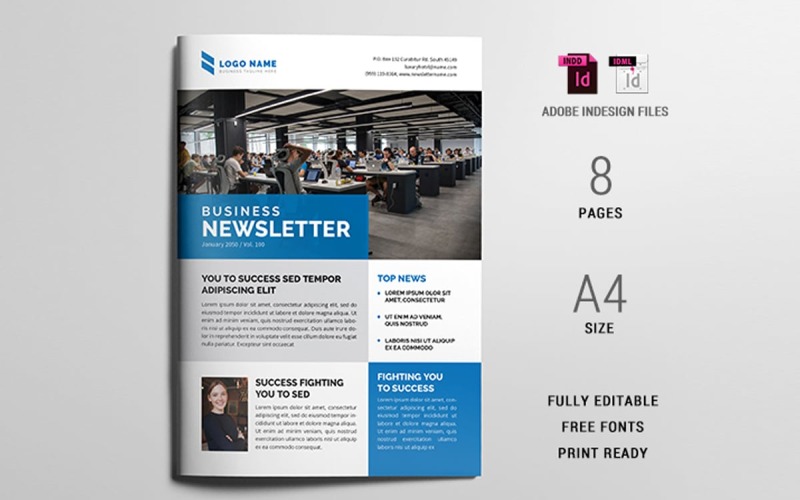 Business-Newsletter-Vorlage 08 #383645 - TemplateMonster