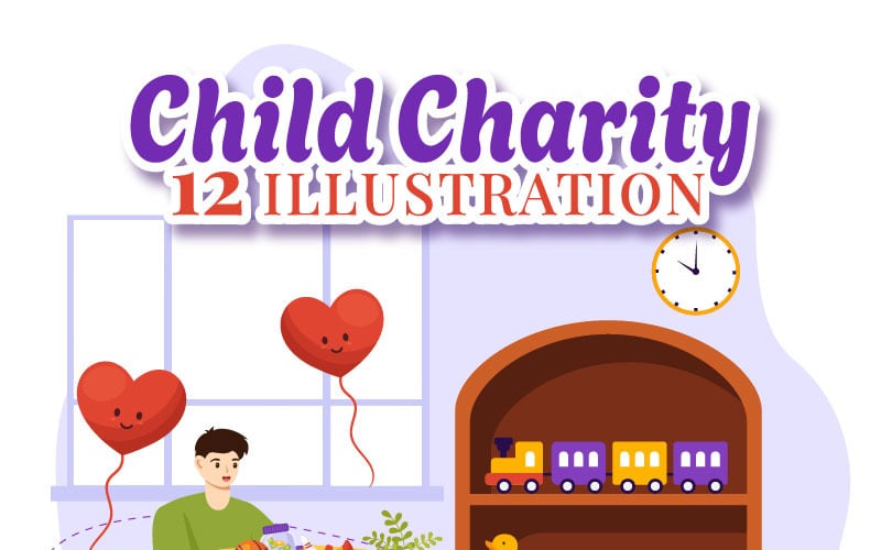 12 Child Charity Illustration #383762 - TemplateMonster