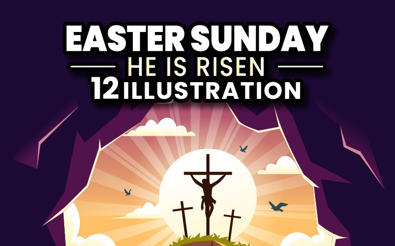 12 Easter Sunday Illustration #384069 - TemplateMonster
