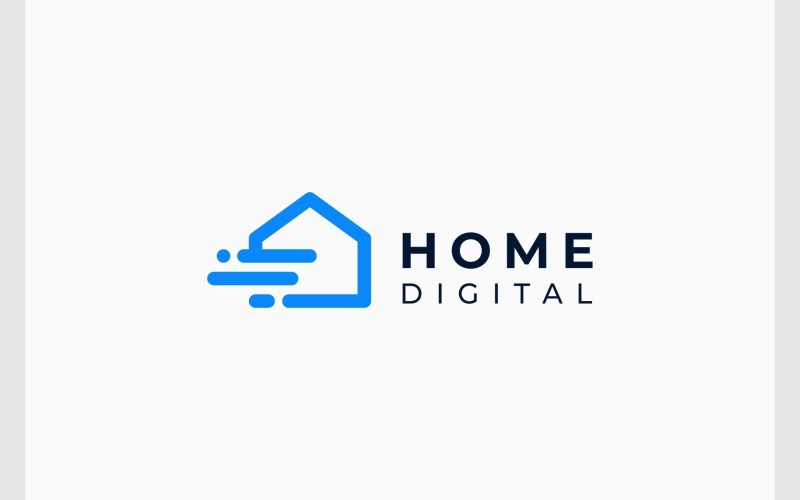 Logo de la technologie domestique numérique de la maison