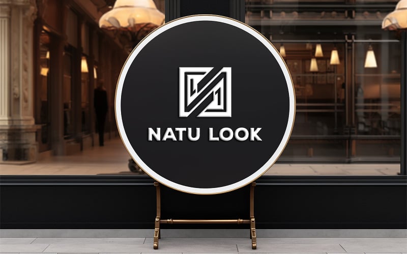 Outdoor sign board logo mockup | store front board mockup | store front ...