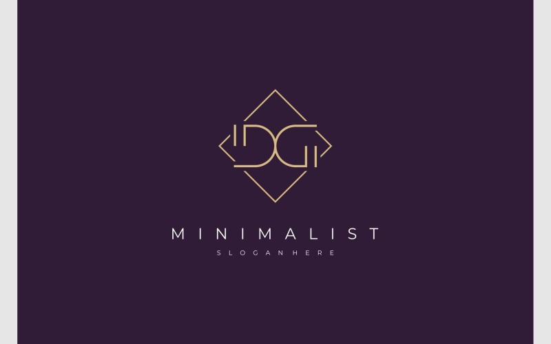 Letter DG Minimalist Elegant Logo #384854 - TemplateMonster