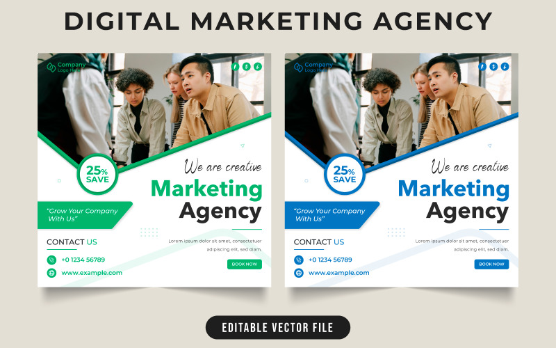Marketing agency business advertisement template