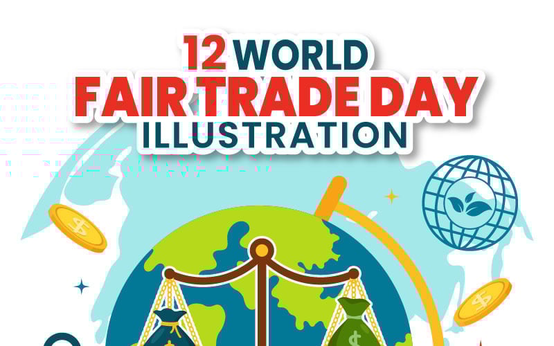 12 World Fair Trade Day Vector Illustration - TemplateMonster