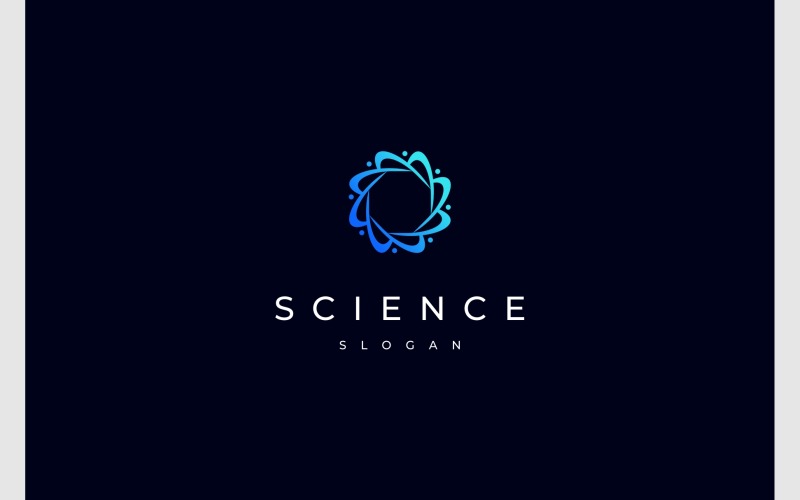 Logo chimique de la chimie de la science de l'atome