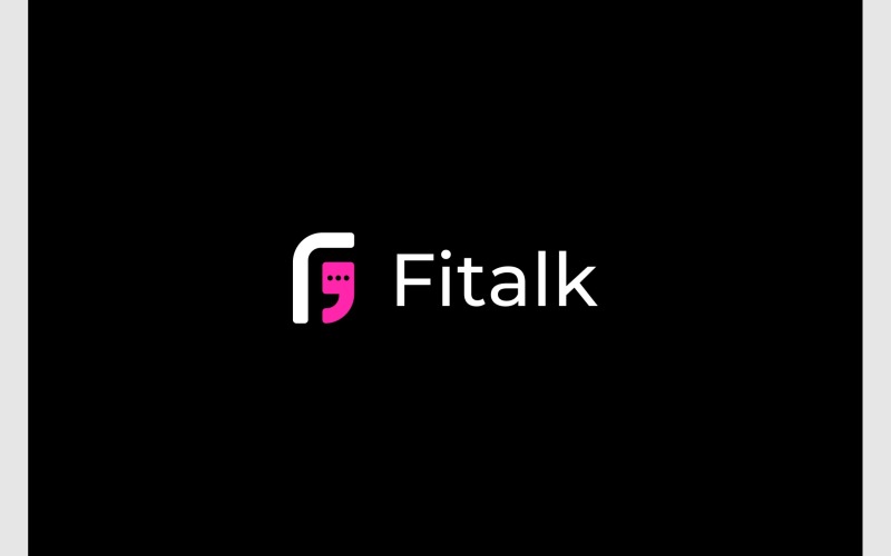Letra F Conversar Bate-papo Falar Logo - TemplateMonster