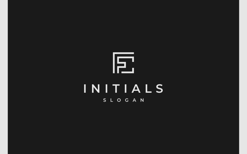 Letter FC CF Simple Monogram Logo #385621 - TemplateMonster