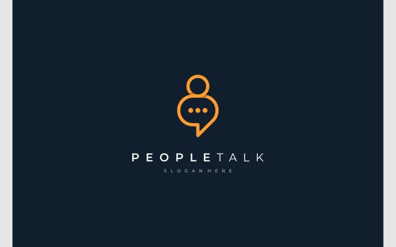 People Talk Human Speech Logo #385619 - TemplateMonster