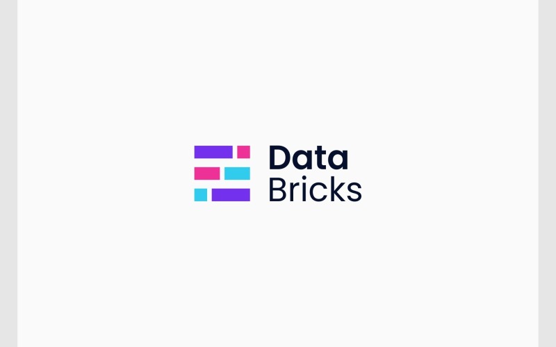 Data Brick Technology Digital Logo 385979 Templatemonster