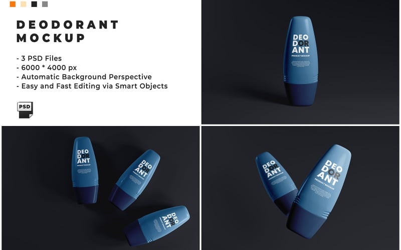 Deodorant Mockup Template #386047 - TemplateMonster