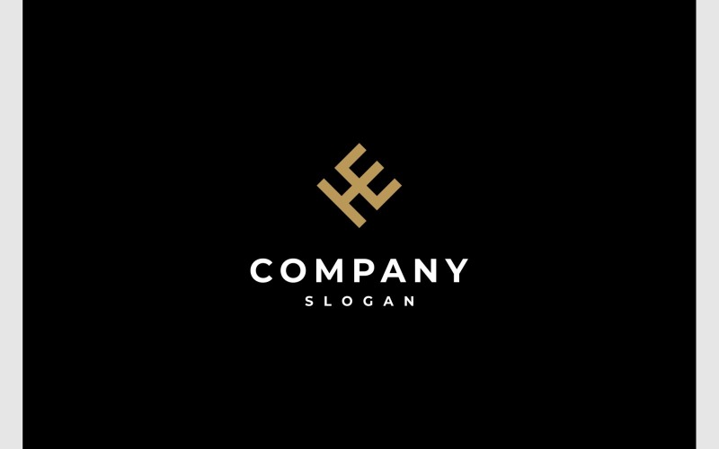 Litera HE proste logo monogramu #386116 - TemplateMonster