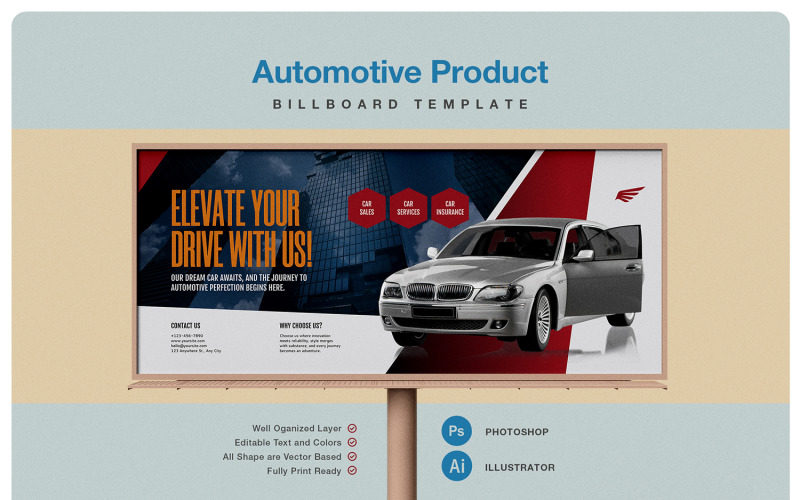 Automotive Showroom Billboard #386207 - TemplateMonster
