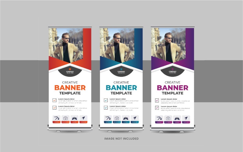 Roll Up Banner ou publicité d'entreprise roll up bannière modèle de ...
