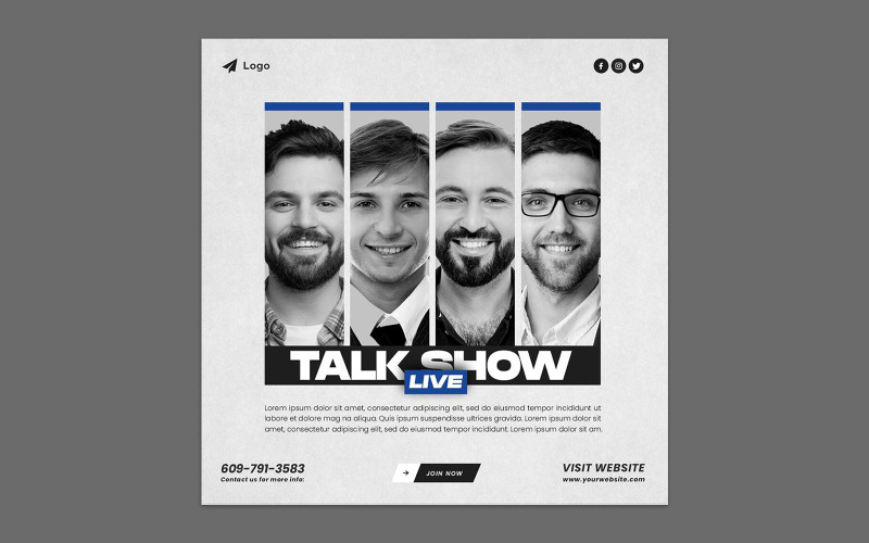 Podcast Talk Show Post Template #385882 - TemplateMonster