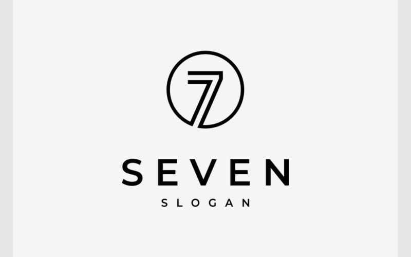 Yedi Numara 7 Basit Logo #386414 - TemplateMonster