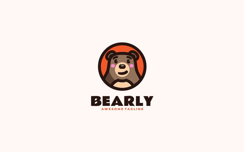 Bearly Mascot Kreslené Logo #386550 - TemplateMonster