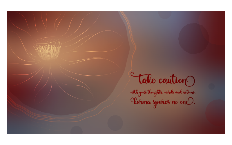 Inspirational Background 14400x8100px With Lotus And Message About ...
